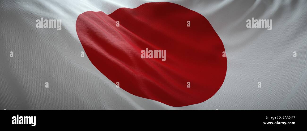 Official flag of Japan. Web Banner Stock Photo - Alamy