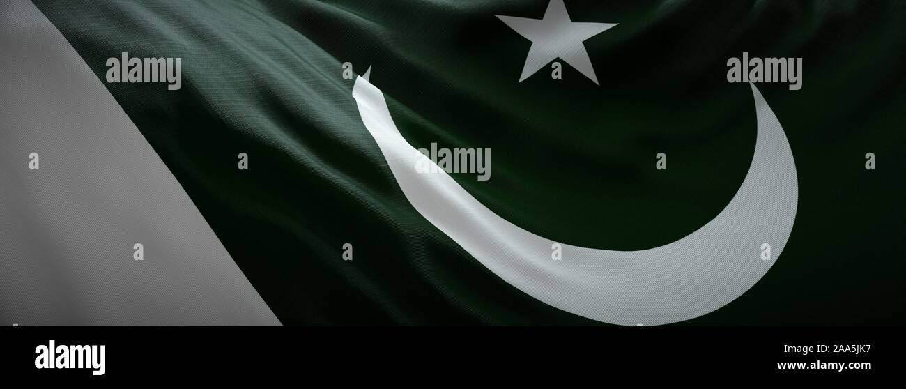 Pakistan flag. Pakistani web banner Stock Photo - Alamy