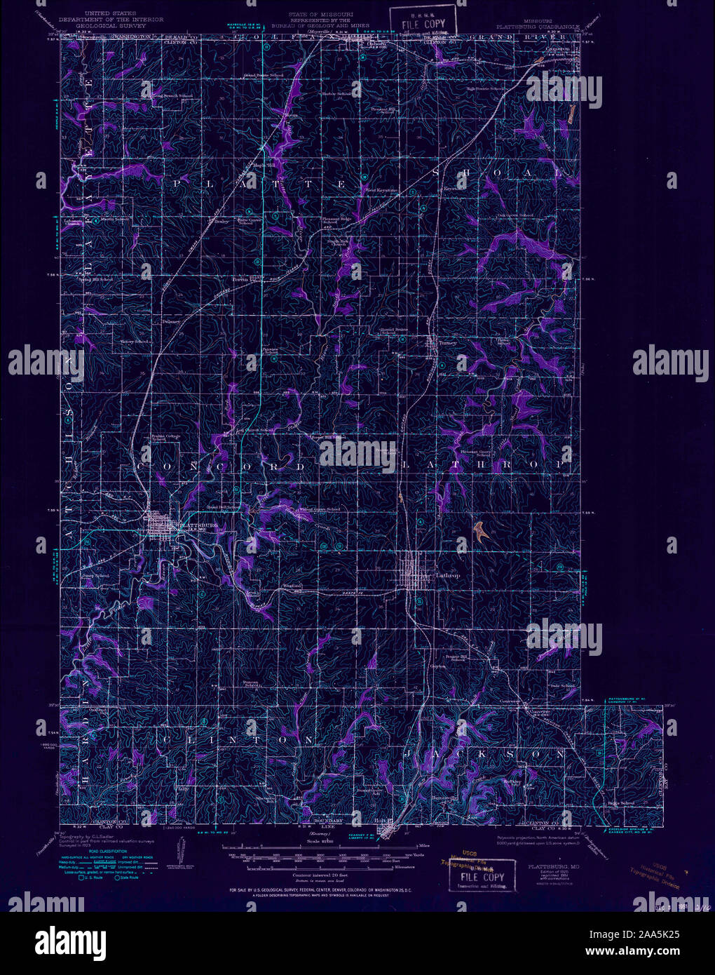 Map of plattsburg hi-res stock photography and images - Alamy