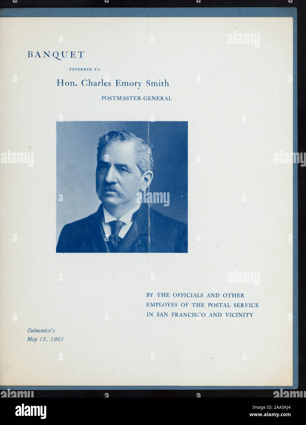PHOTOGRAPH OF GUEST;FRENCH MENU;WINES;TOASTS;NAMES;MAILBOX PICTURED;2 ...