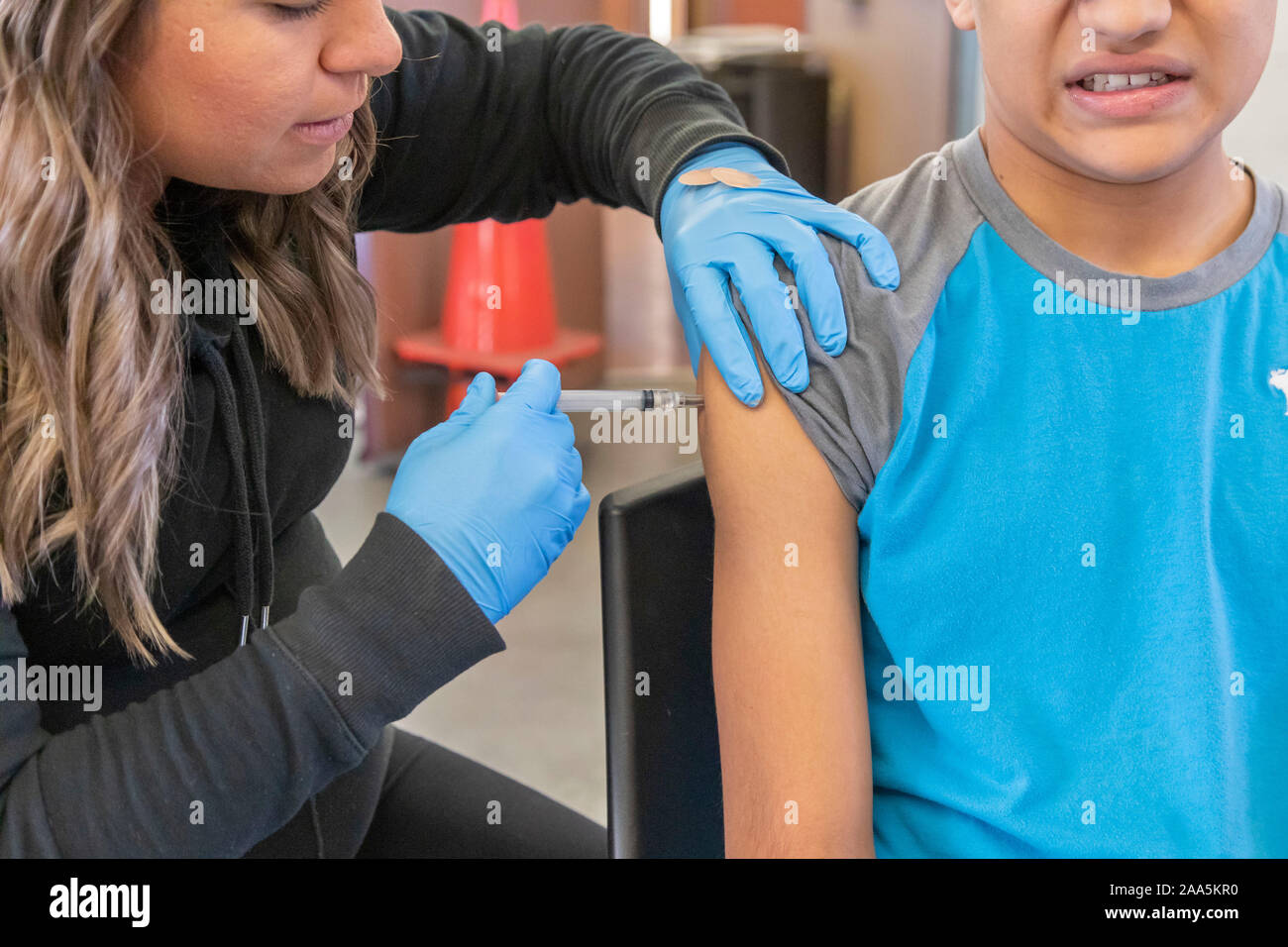 Vaccination stations hi-res stock photography and images - Alamy