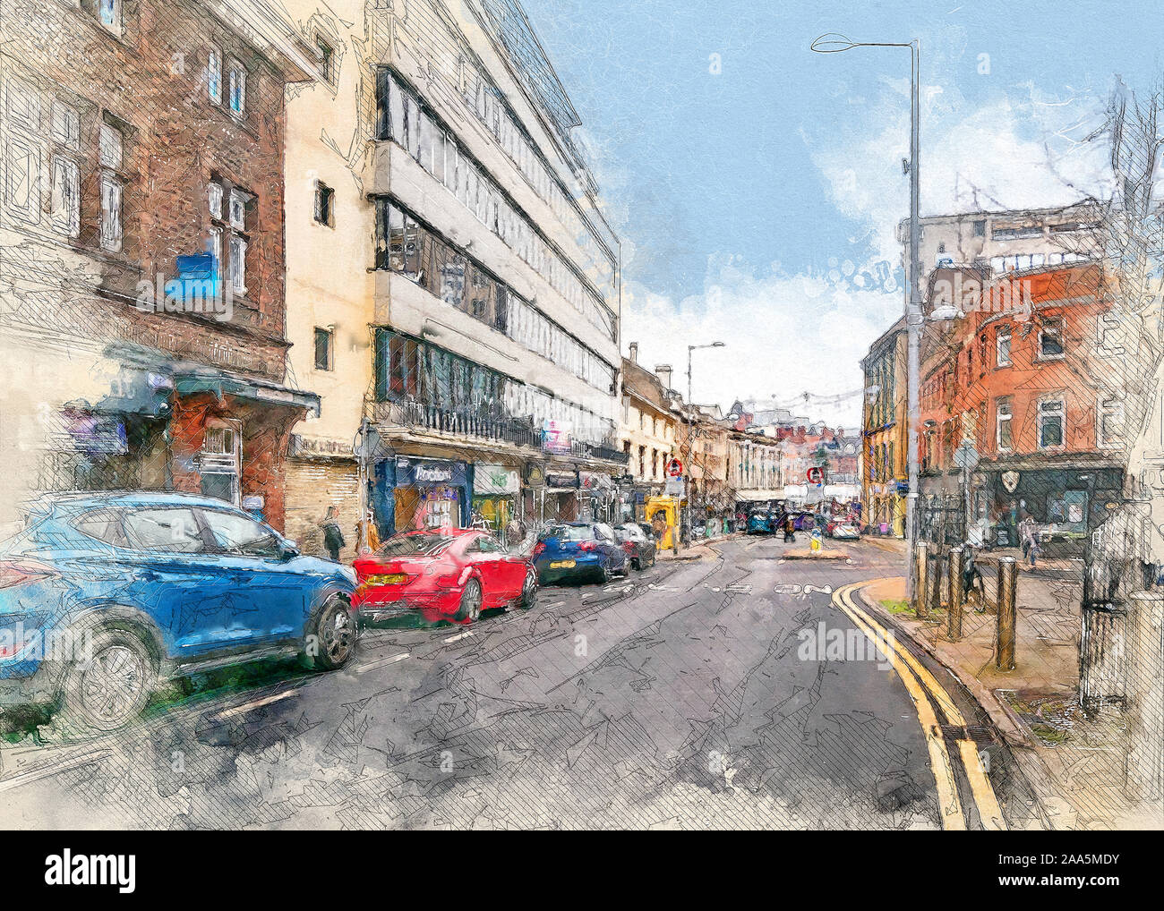 Nottingham landscape painting hi-res stock photography and images - Alamy