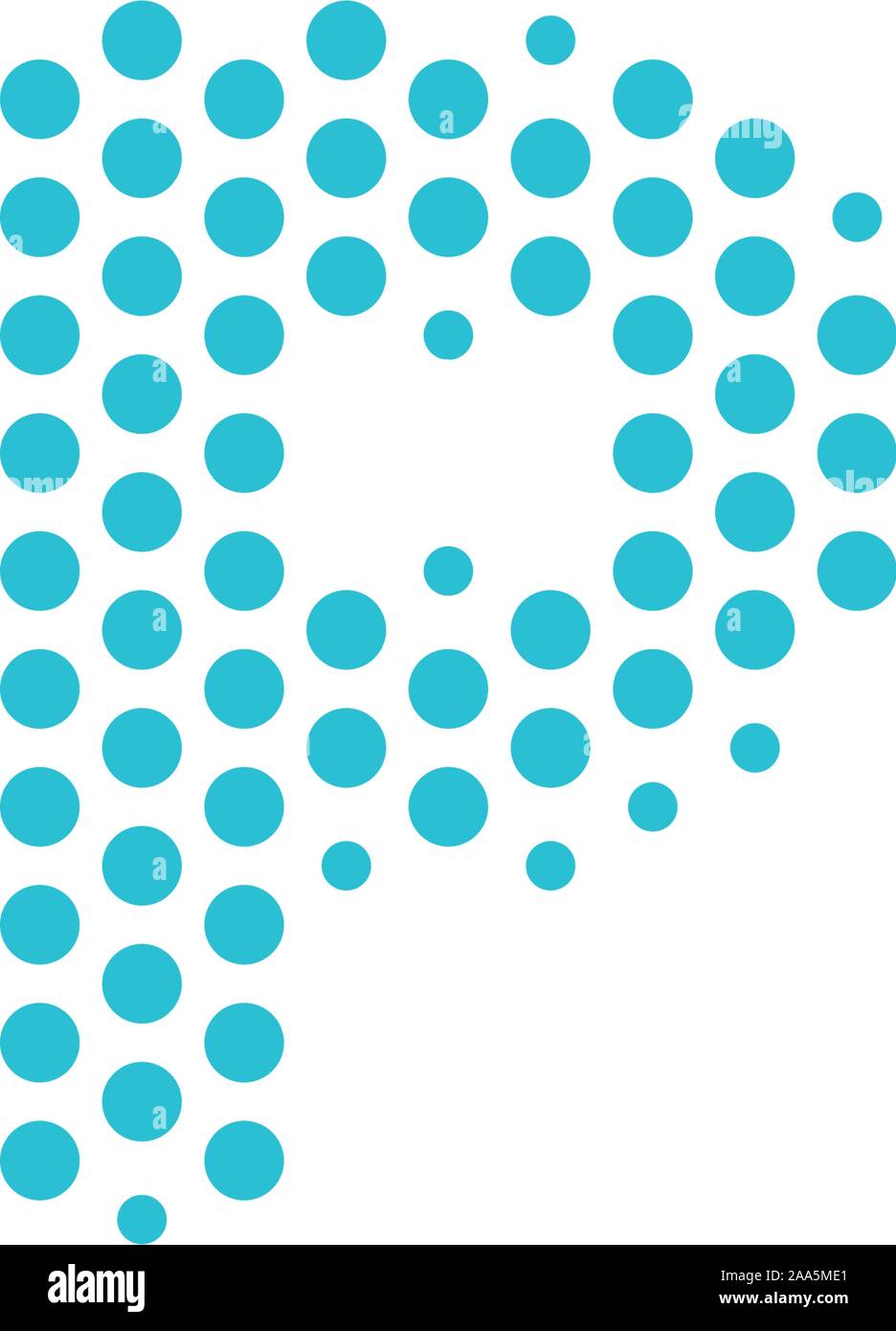 Dotted Letter P logo. Alphabet particles logotype. Stock Vector ...