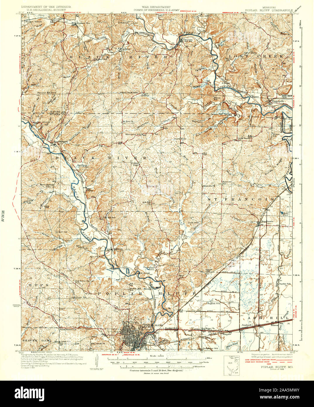 Map of bluff missouri hi-res stock photography and images - Alamy