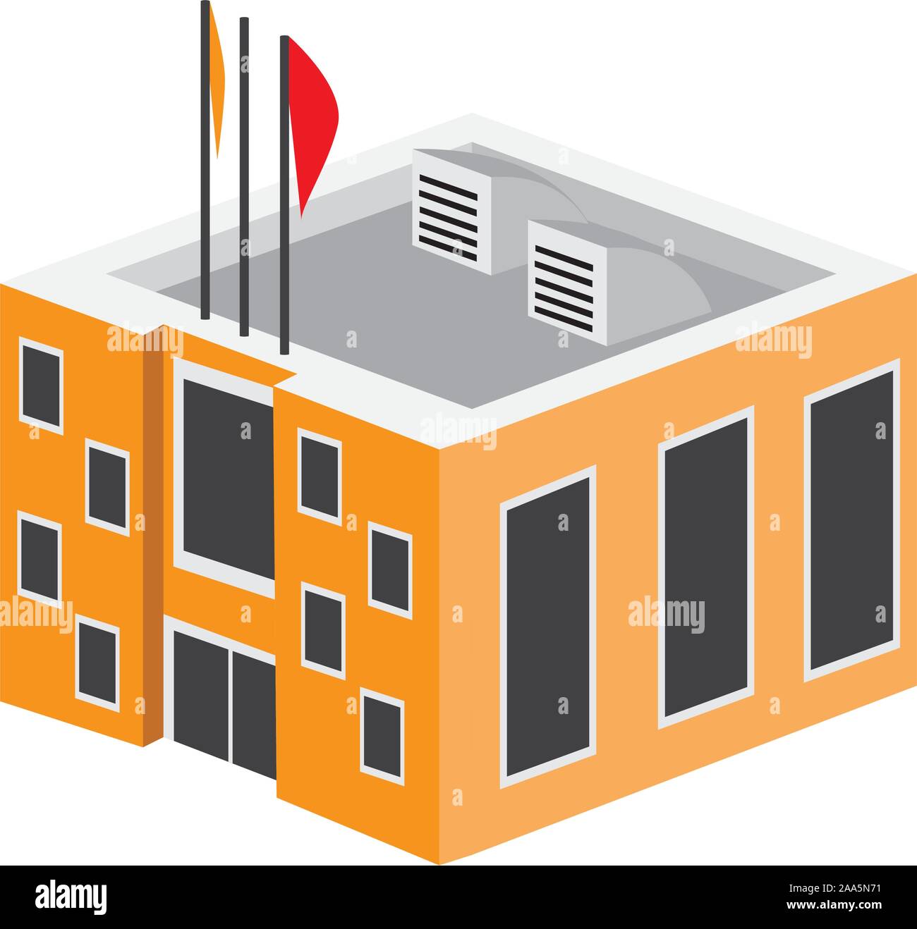 Isolated 3D government building image - Vector illustration Stock ...
