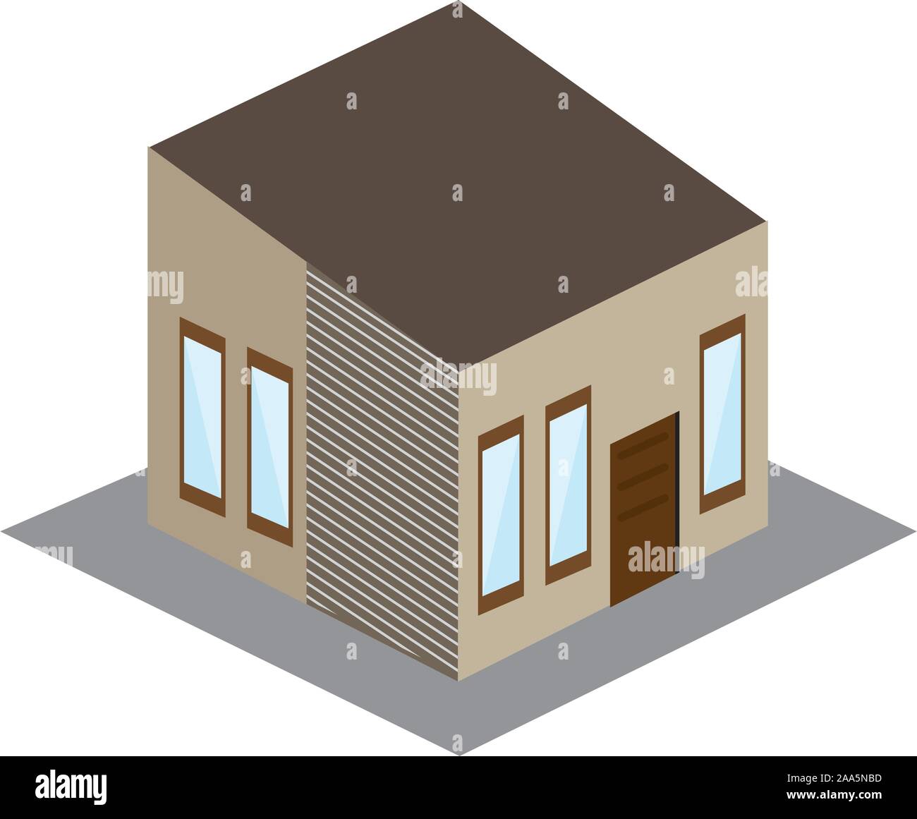 Isolated 3D house building image - Vector illustration Stock Vector ...