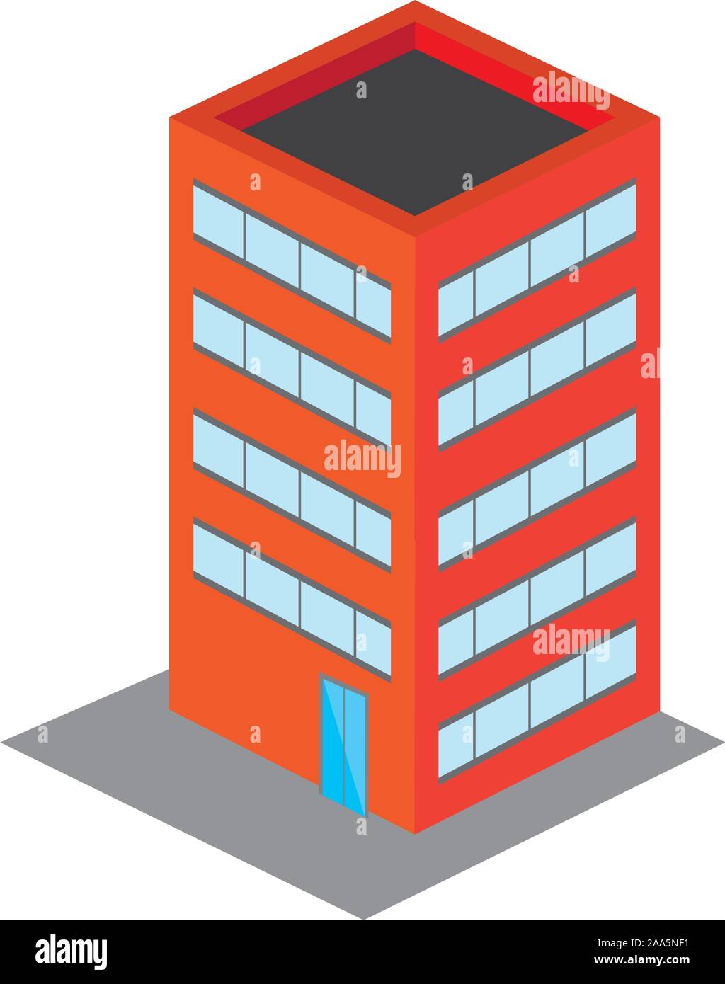 3D modern apartments building image - Vector illustration Stock Vector ...