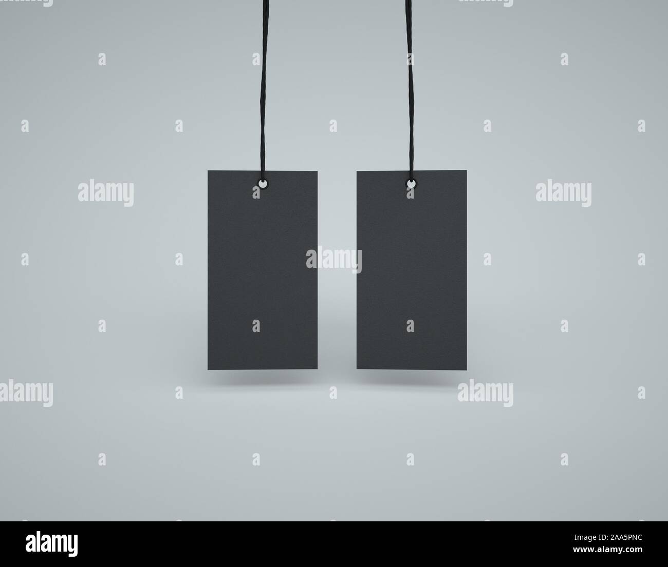 Label two sides black color with light background. Mockup cardboard ...