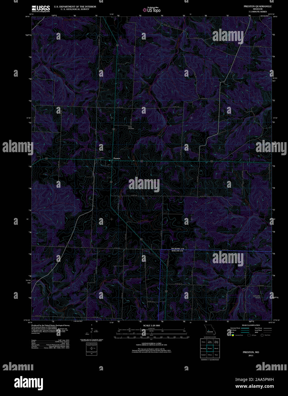 Map of preston missouri hi-res stock photography and images - Alamy