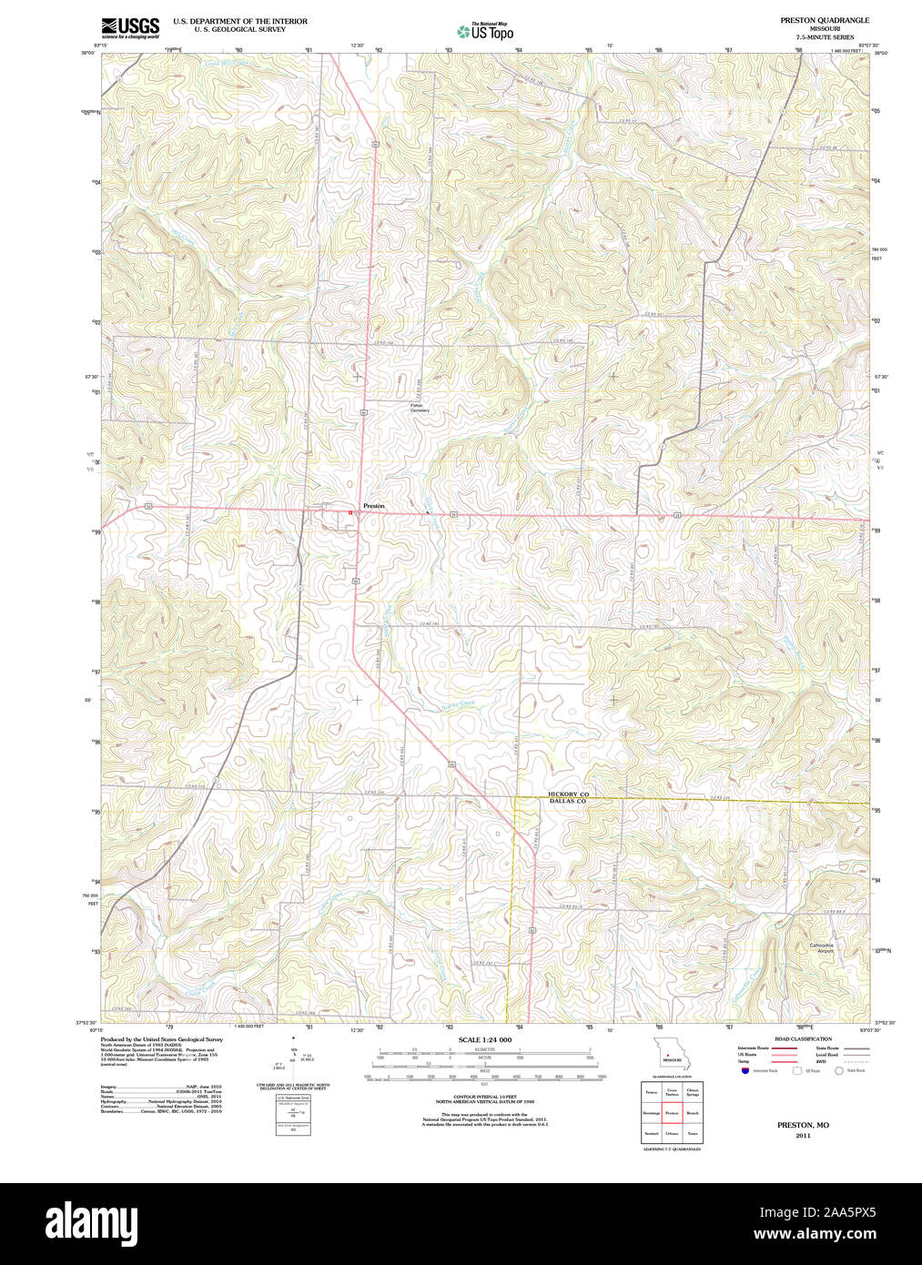 Map of preston missouri hi-res stock photography and images - Alamy