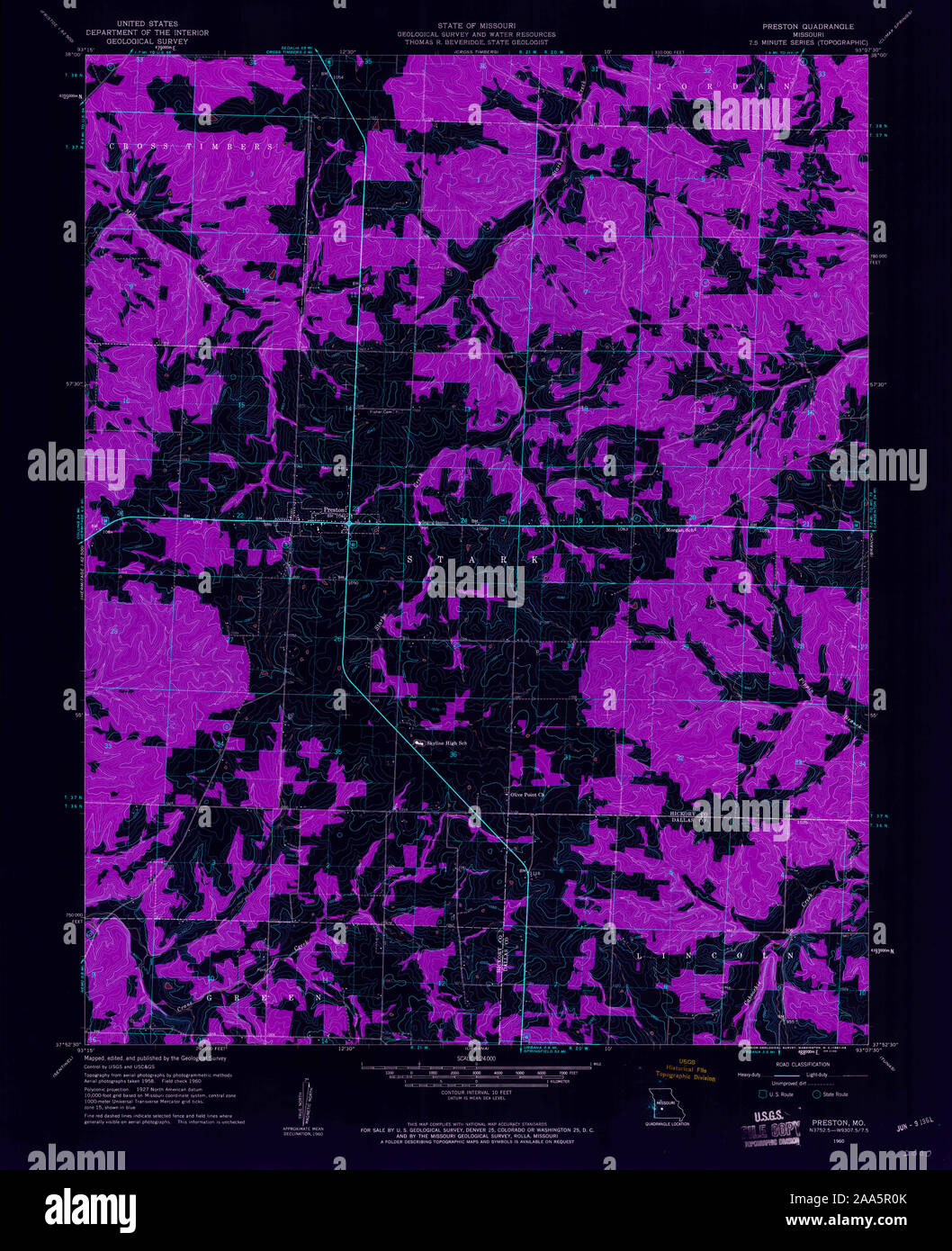 Preston missouri map hi-res stock photography and images - Alamy