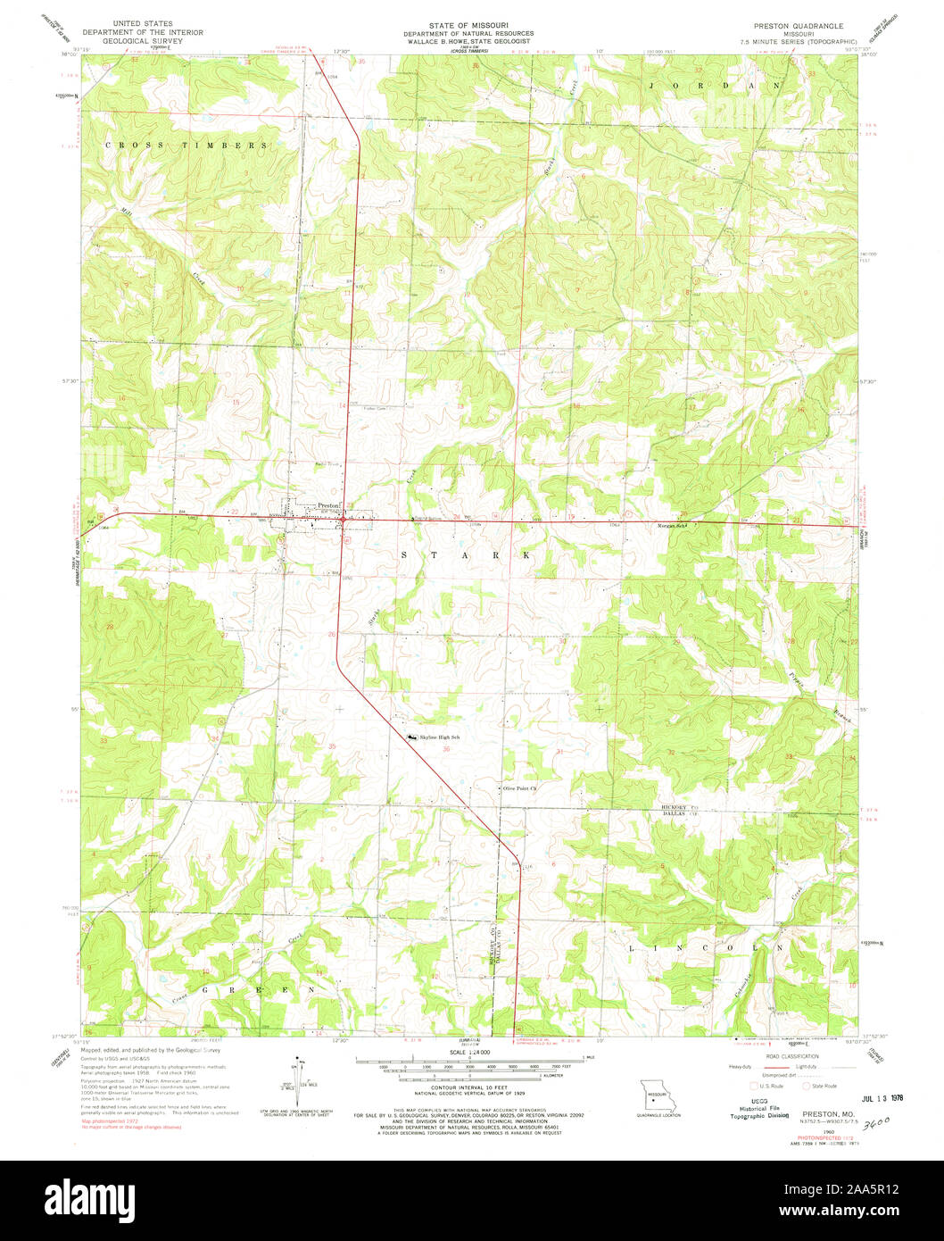 Map of preston missouri hi-res stock photography and images - Alamy