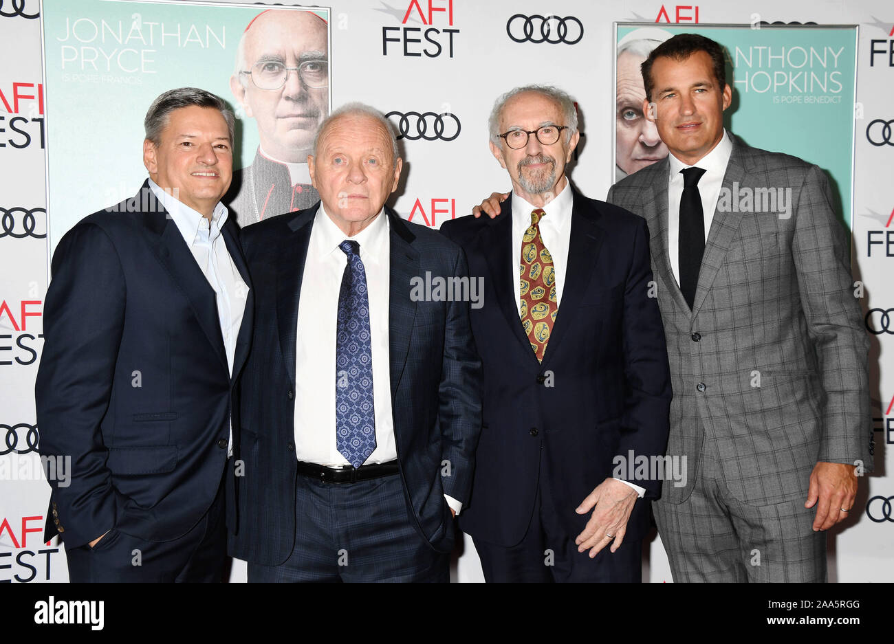 HOLLYWOOD, CALIFORNIA - NOVEMBER 18: (L-R) Netflix CCO Ted Sarandos ...