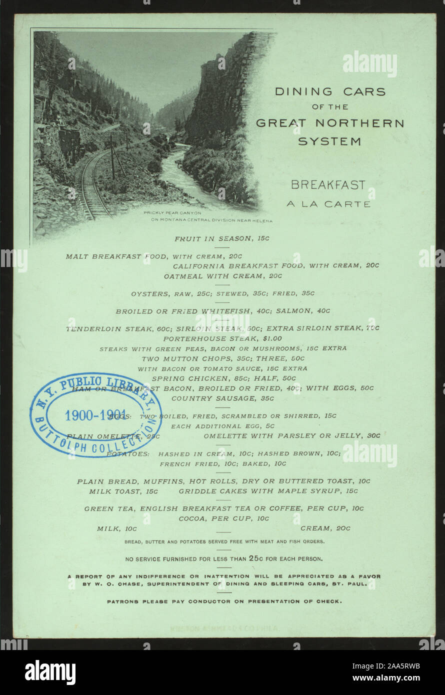 A LA CARTE MENU WITH PRICES; COMPLETE WINE LIST ON BACK; BREAKFAST ...