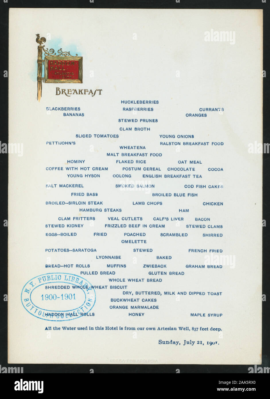 BREAKFAST [held by] HADDON HALL [at] ATLANTIC CITY, NJ (HOTEL ...