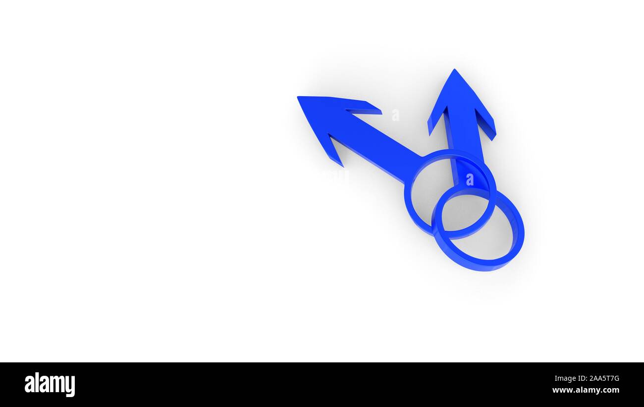 Man and man symbol on white, 3d render Stock Photo - Alamy