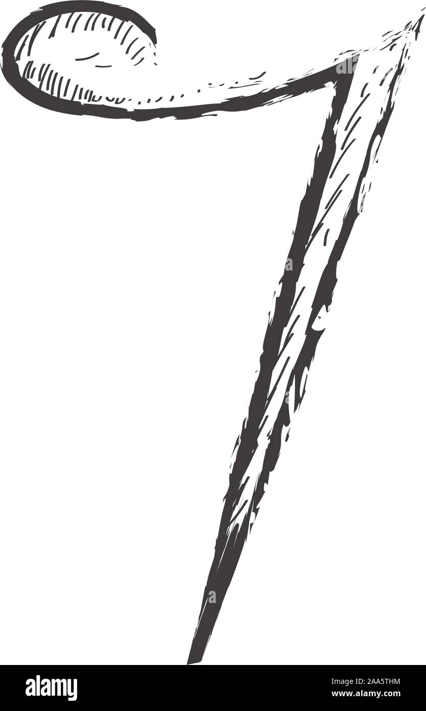 Eight note rest sketch. Musical note - Vector Stock Vector Image & Art ...