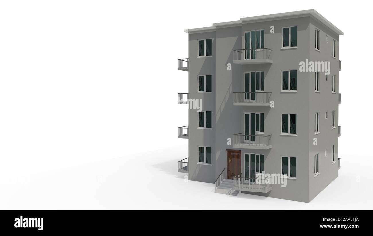 An architectural project that's under construction, 3d render Stock ...