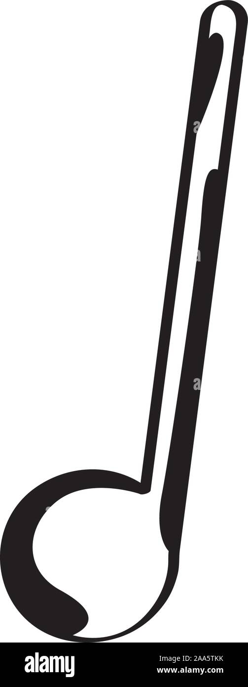 Isolated quarter note icon. Musical note - Vector Stock Vector Image ...