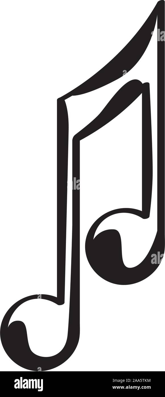 Isolated eighth musical note icon - Vector illustration Stock Vector ...