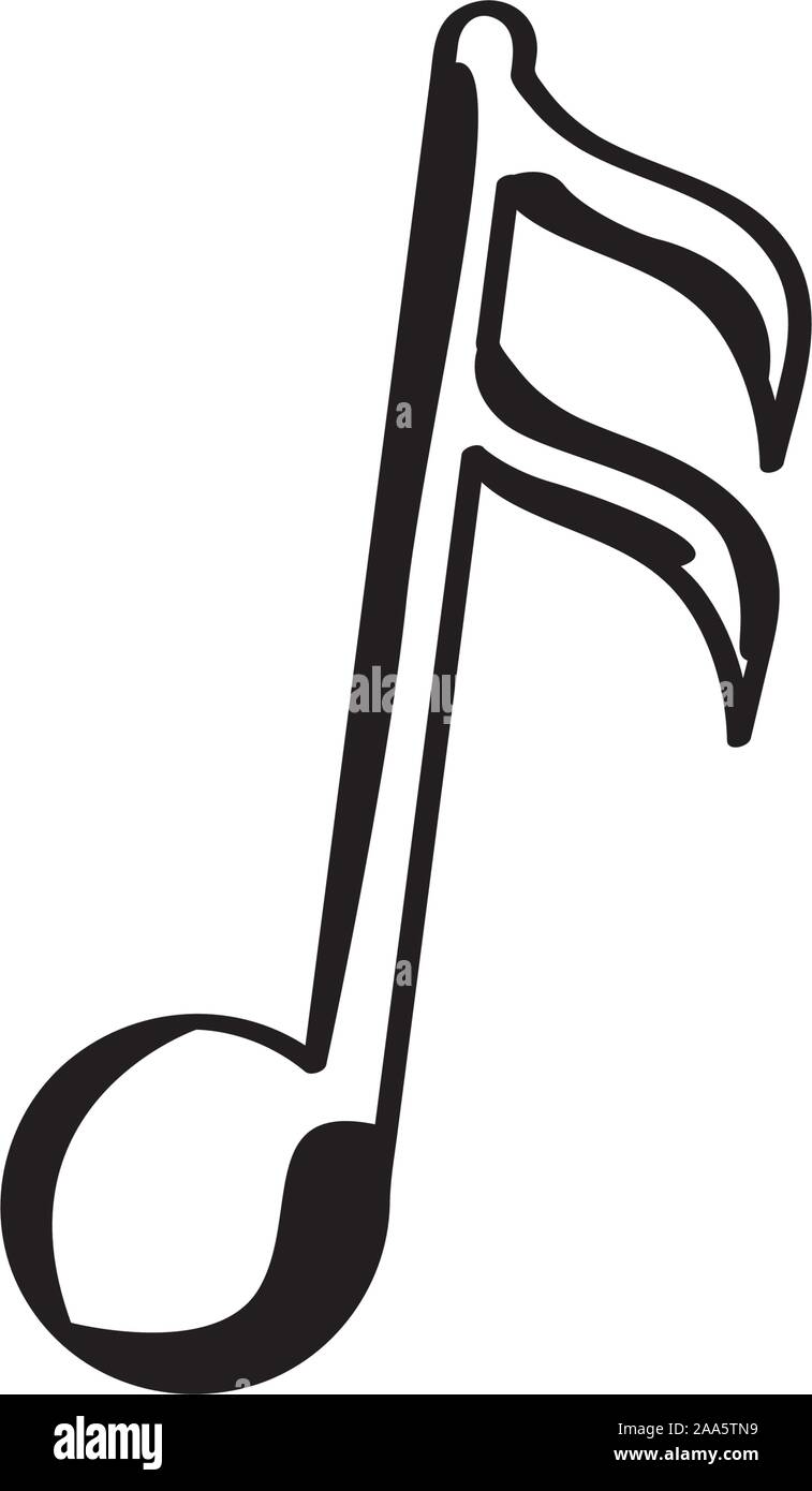 ISolated sixteenth musical note icon - Vector illustration Stock Vector ...