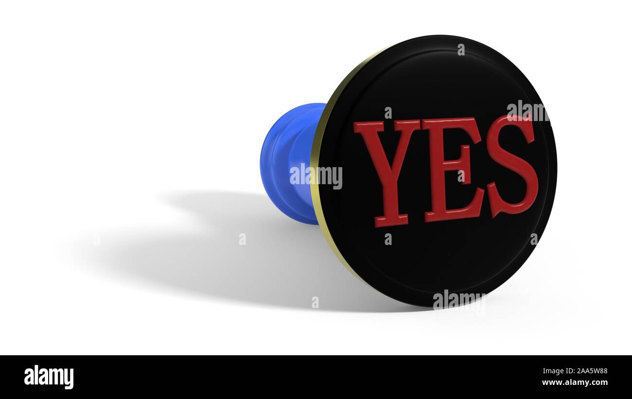 Ballot box yes concept, 3d render Stock Photo - Alamy