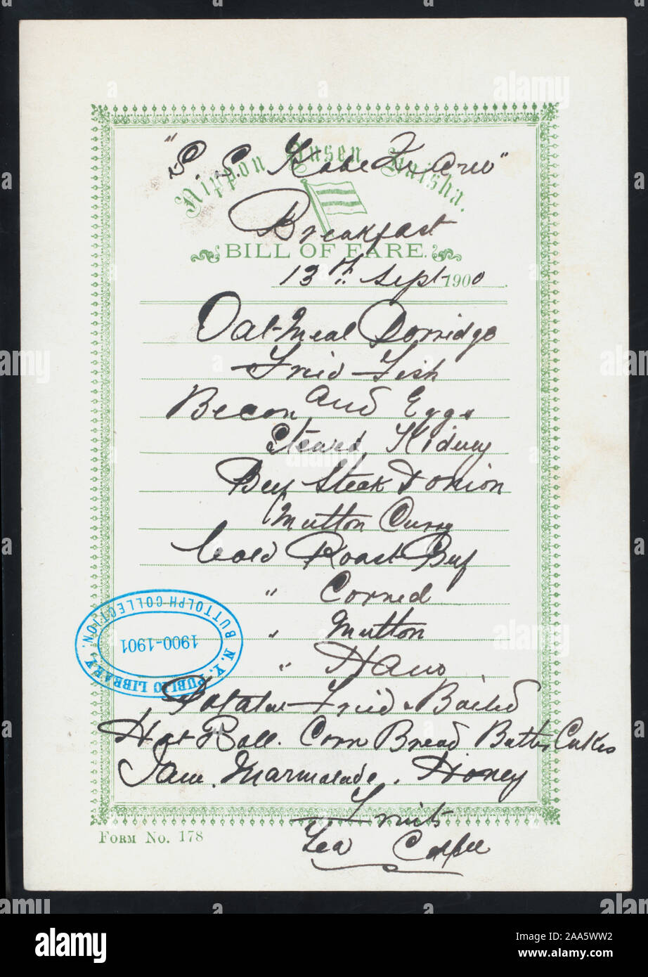 English handwritten menu hi-res stock photography and images - Alamy