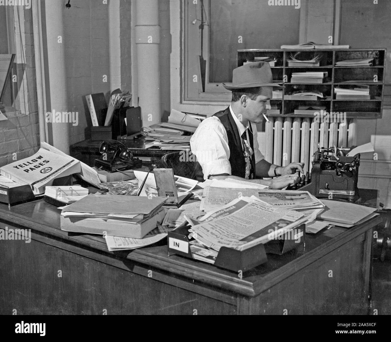 Typical Reporter at Work, Washington, DC Stock Photo - Alamy