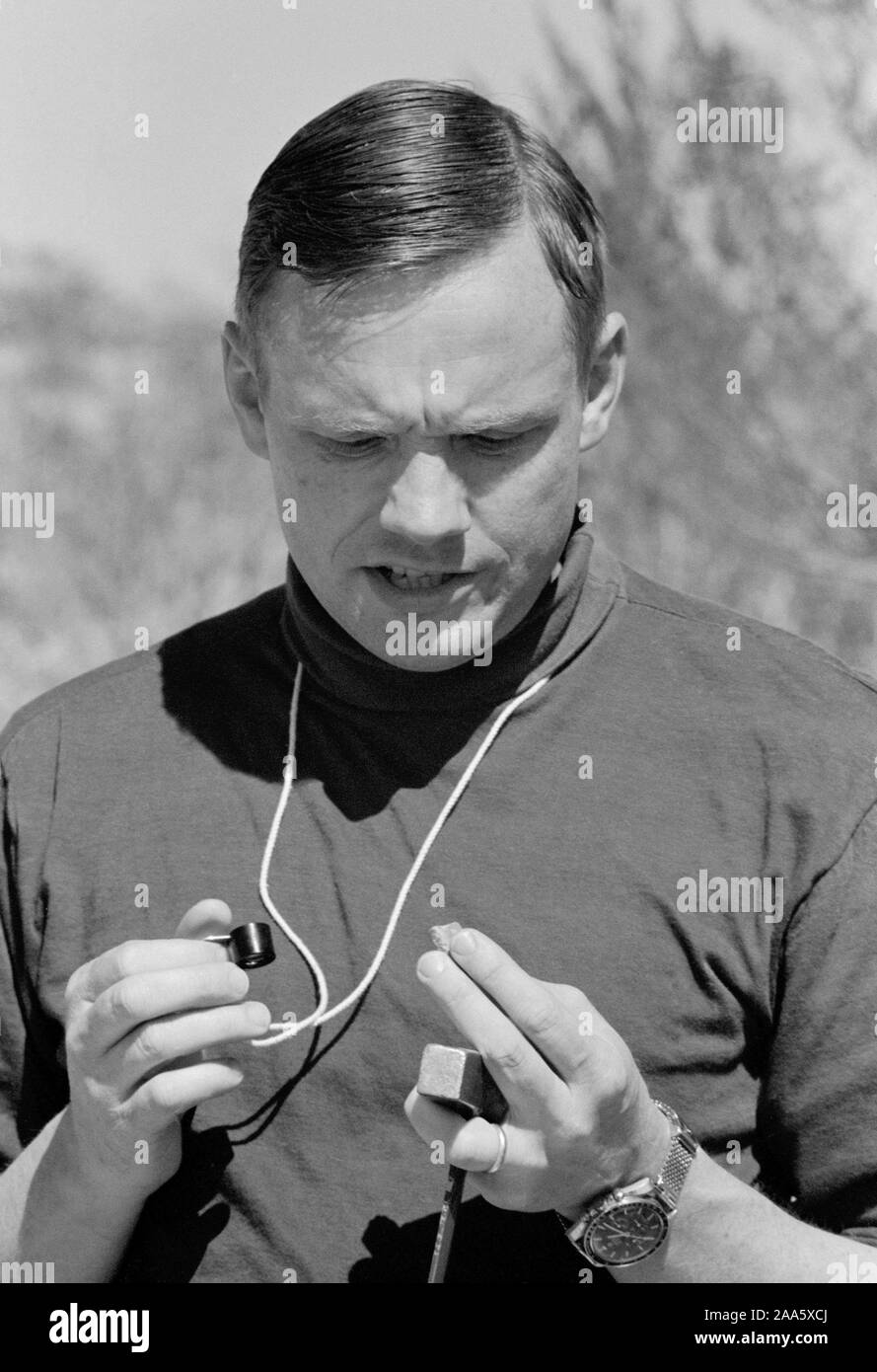 (25 Feb. 1969) --- Astronaut Neil A. Armstrong, commander of the Apollo ...