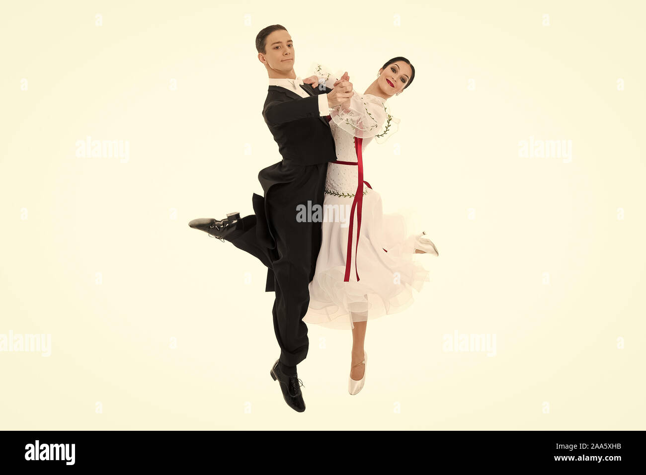 ballroom dancers. ballroom dance couple in a dance pose isolated on ...