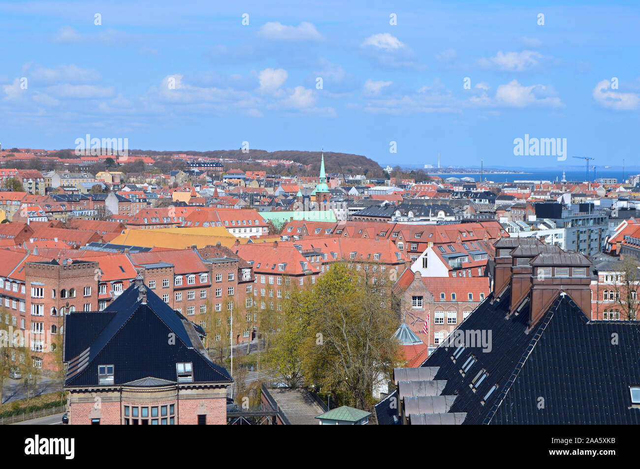 Panoramic view over Aarhus under summer in Denmark Stock Photo - Alamy