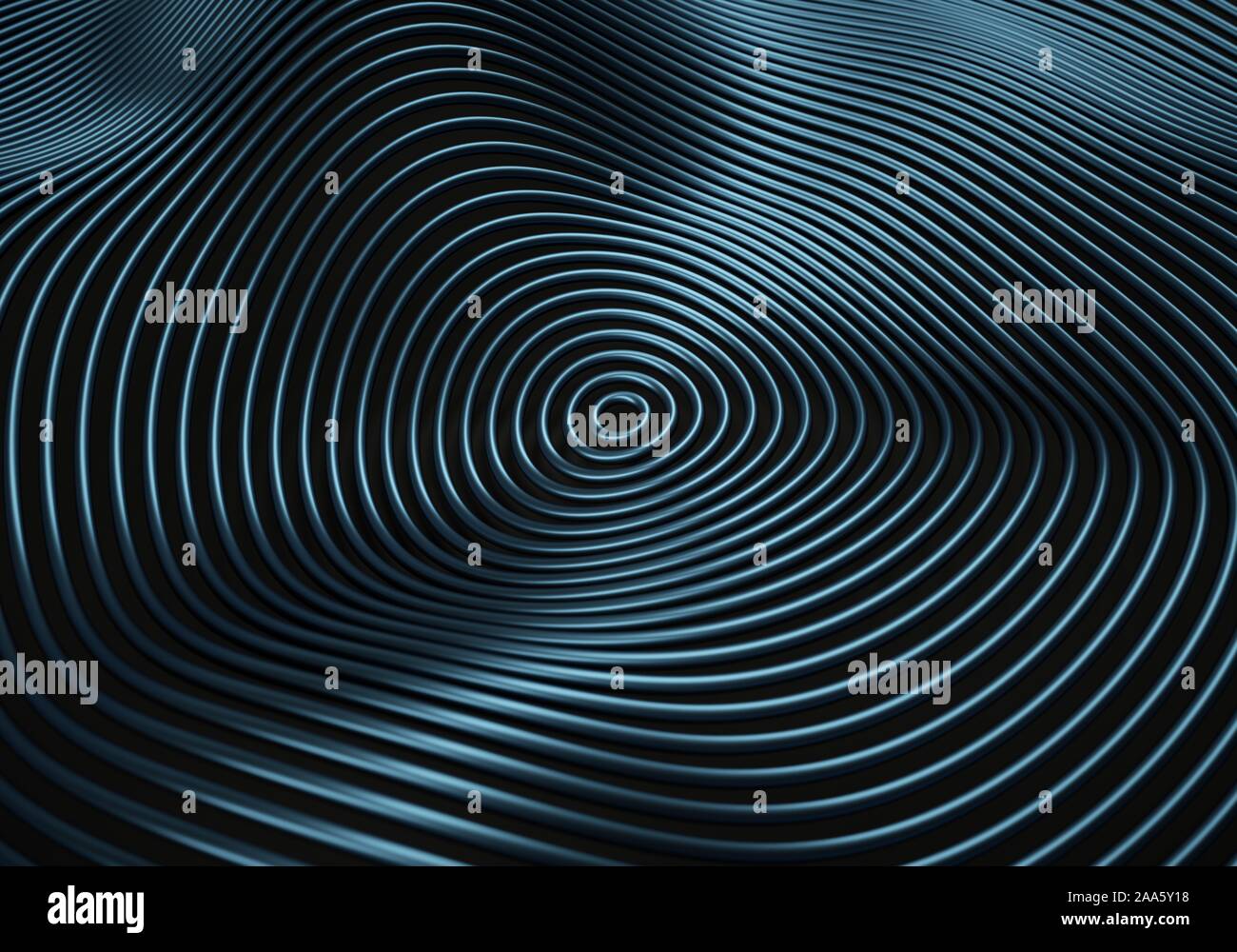 Blue metal concentric rings background Stock Photo - Alamy