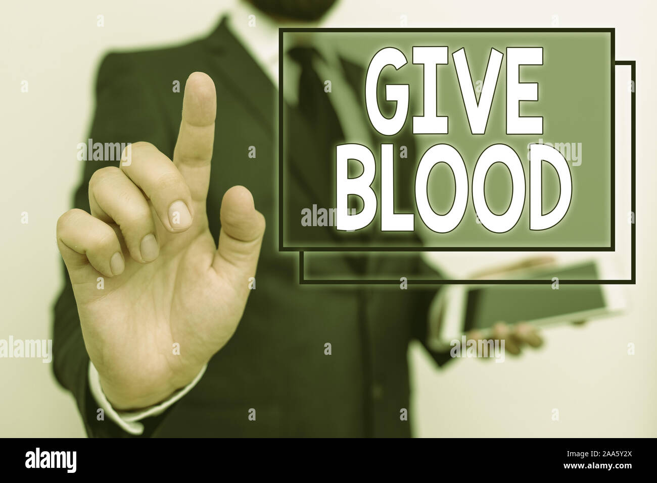Conceptual hand writing showing Give Blood. Concept meaning ...