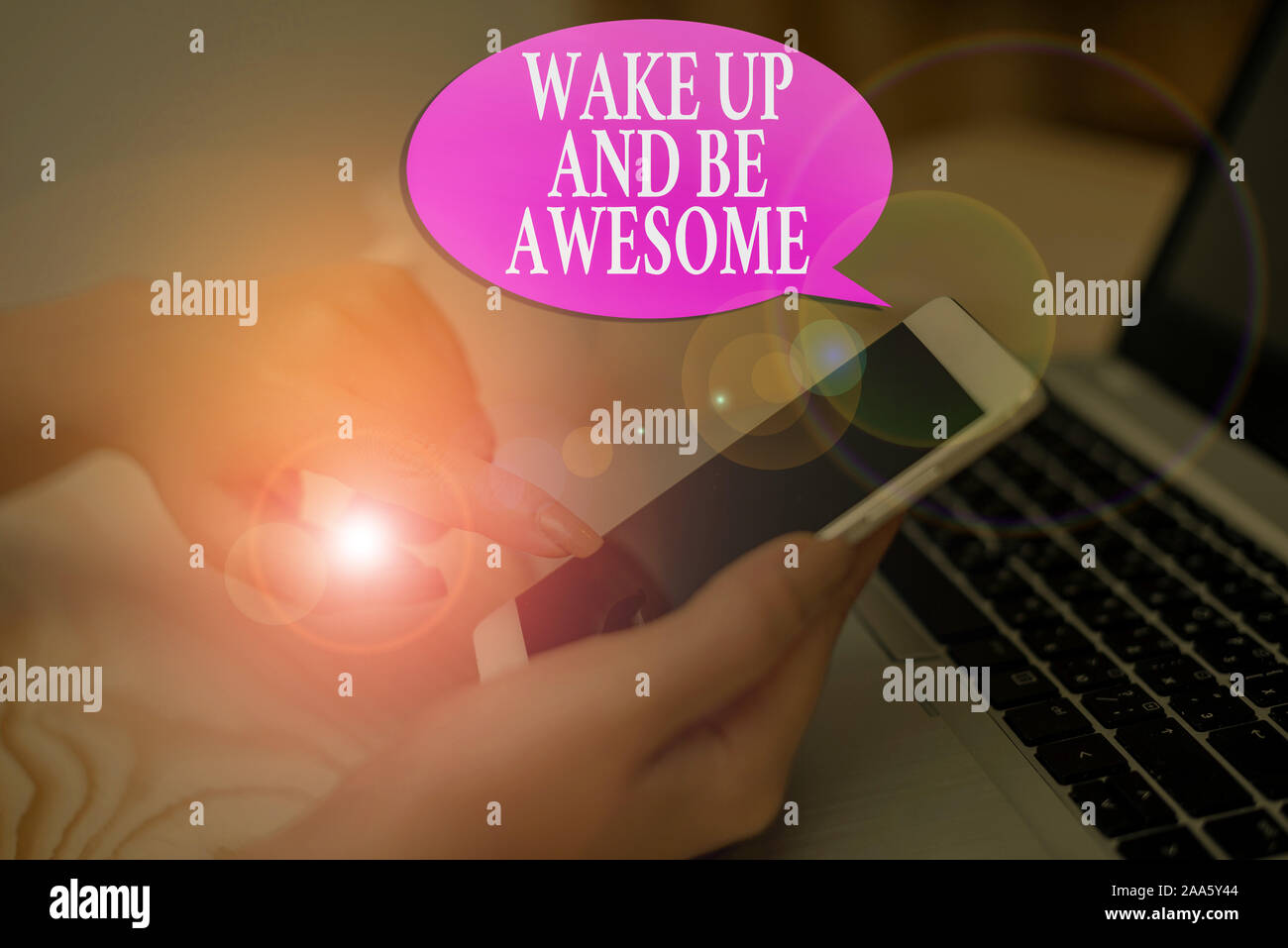 Conceptual Hand Writing Showing Wake Up And Be Awesome Concept Meaning conceptual-hand-writing-showing-wake-up-and-be-awesome-concept-meaning