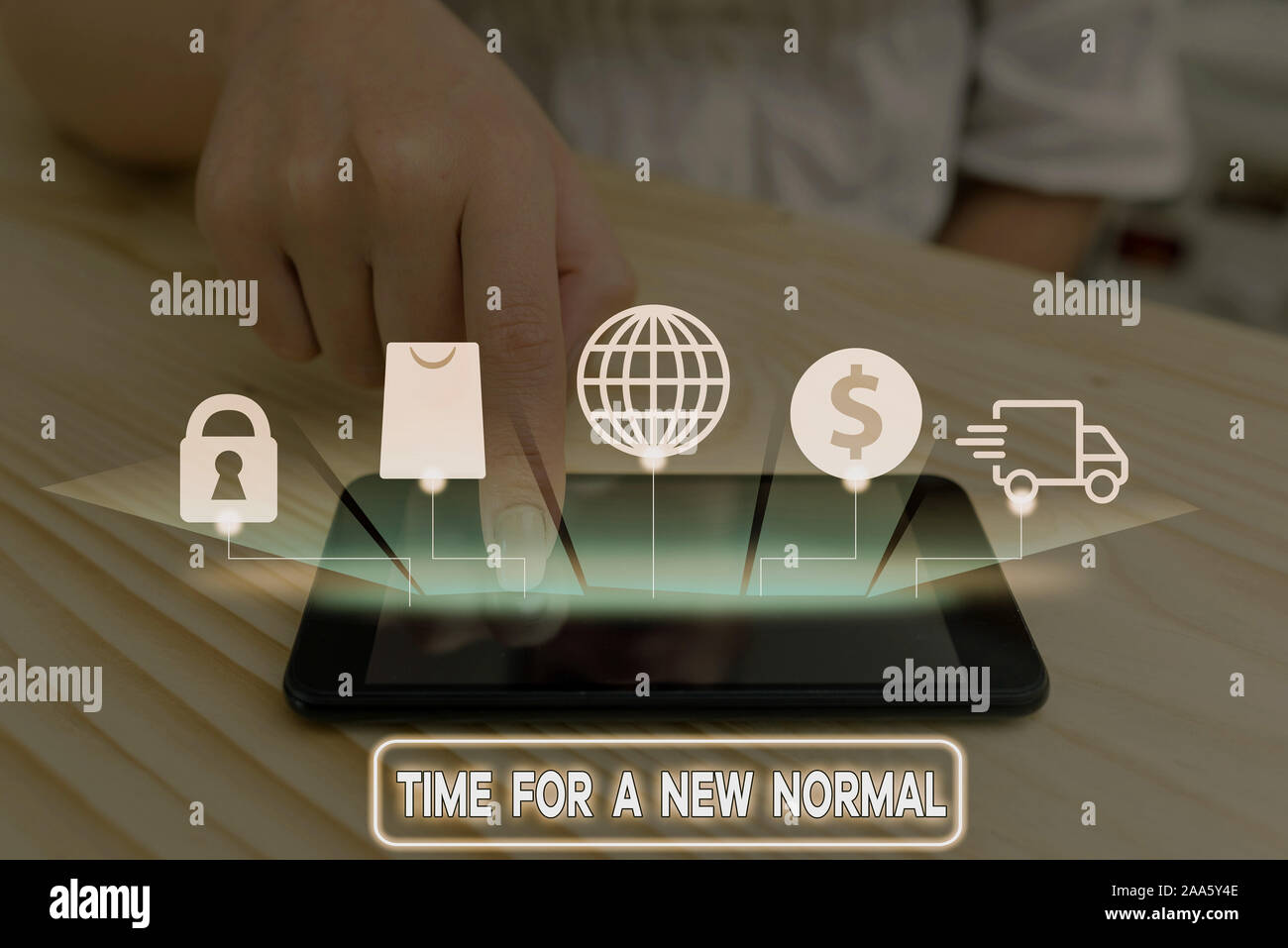 Writing note showing Time For A New Normal. Business concept for Make a ...