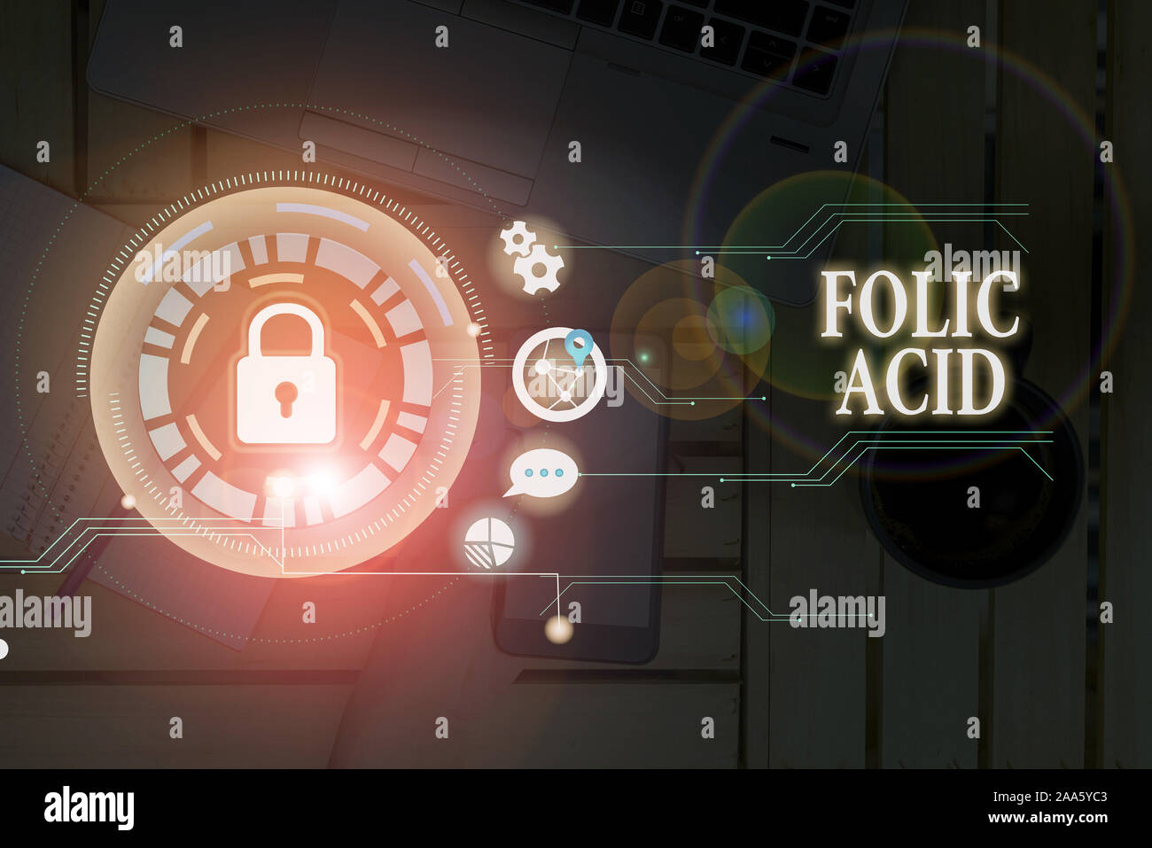 Conceptual hand writing showing Folic Acid. Concept meaning a vitamin ...