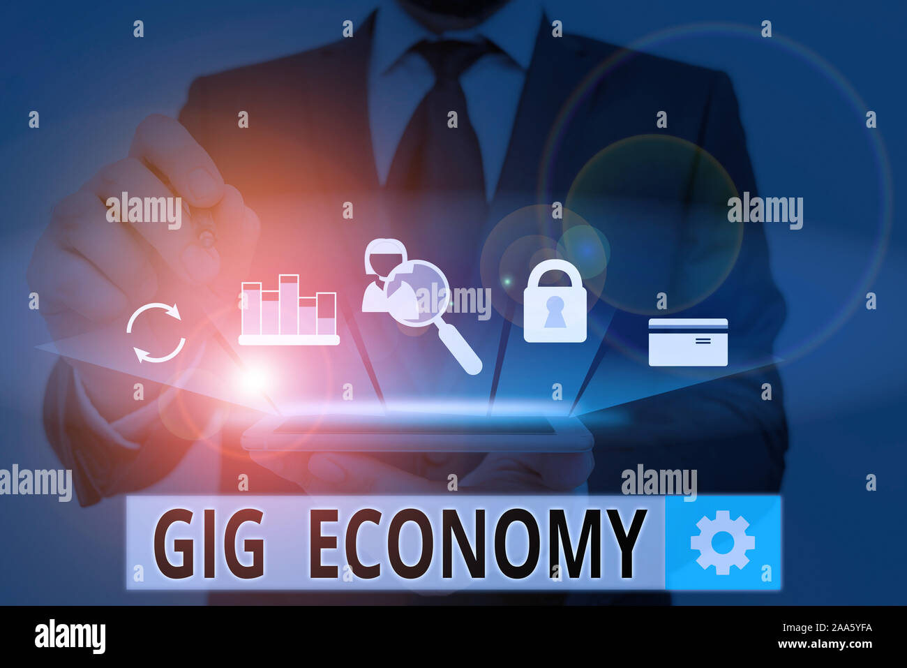 Handwriting text Gig Economy. Conceptual photo free market system in ...