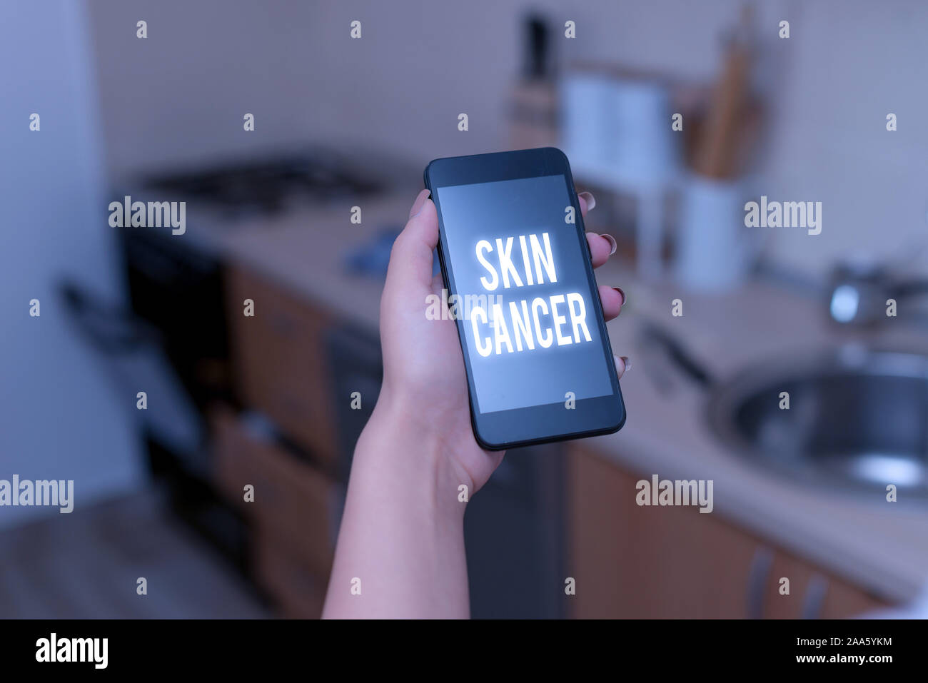 Conceptual hand writing showing Skin Cancer. Concept meaning ...