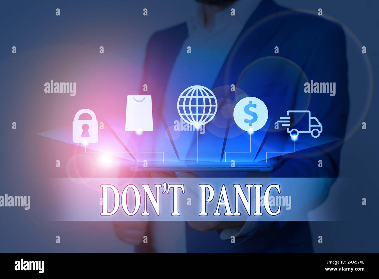 Text sign showing Don T Panic. Business photo showcasing to avoid ...