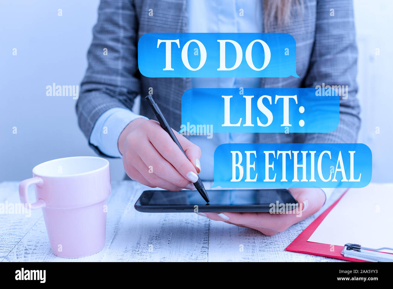 Writing note showing To Do List Be Ethical. Business concept for plan ...