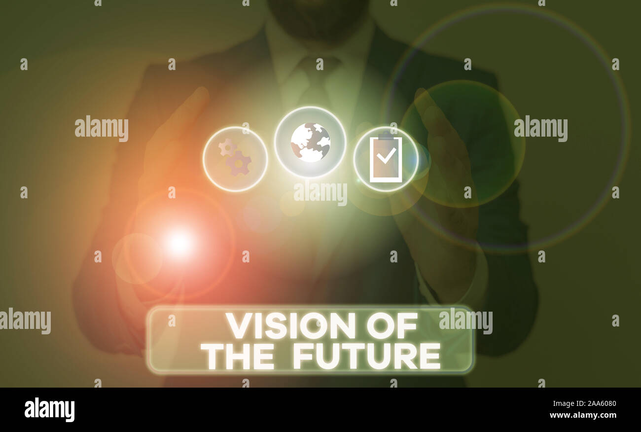 Word writing text Vision Of The Future. Business photo showcasing ...