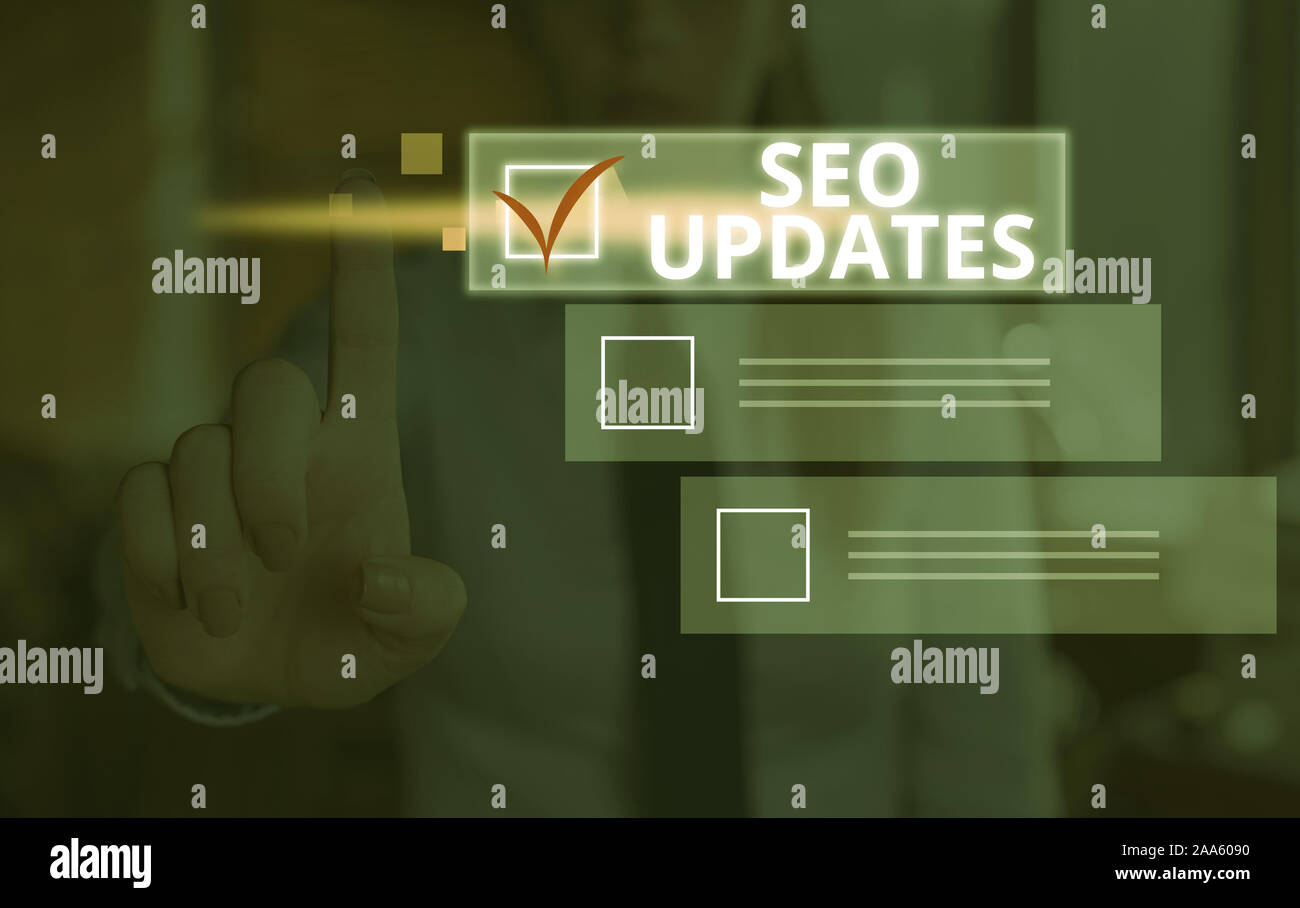 Conceptual hand writing showing Seo Updates. Concept meaning new ...