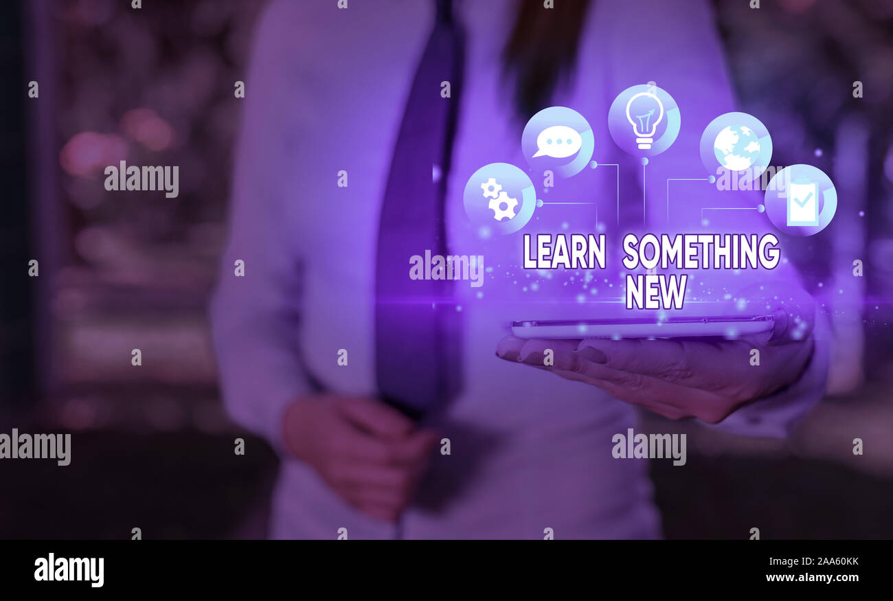 Writing note showing Learn Something New. Business concept for being ...
