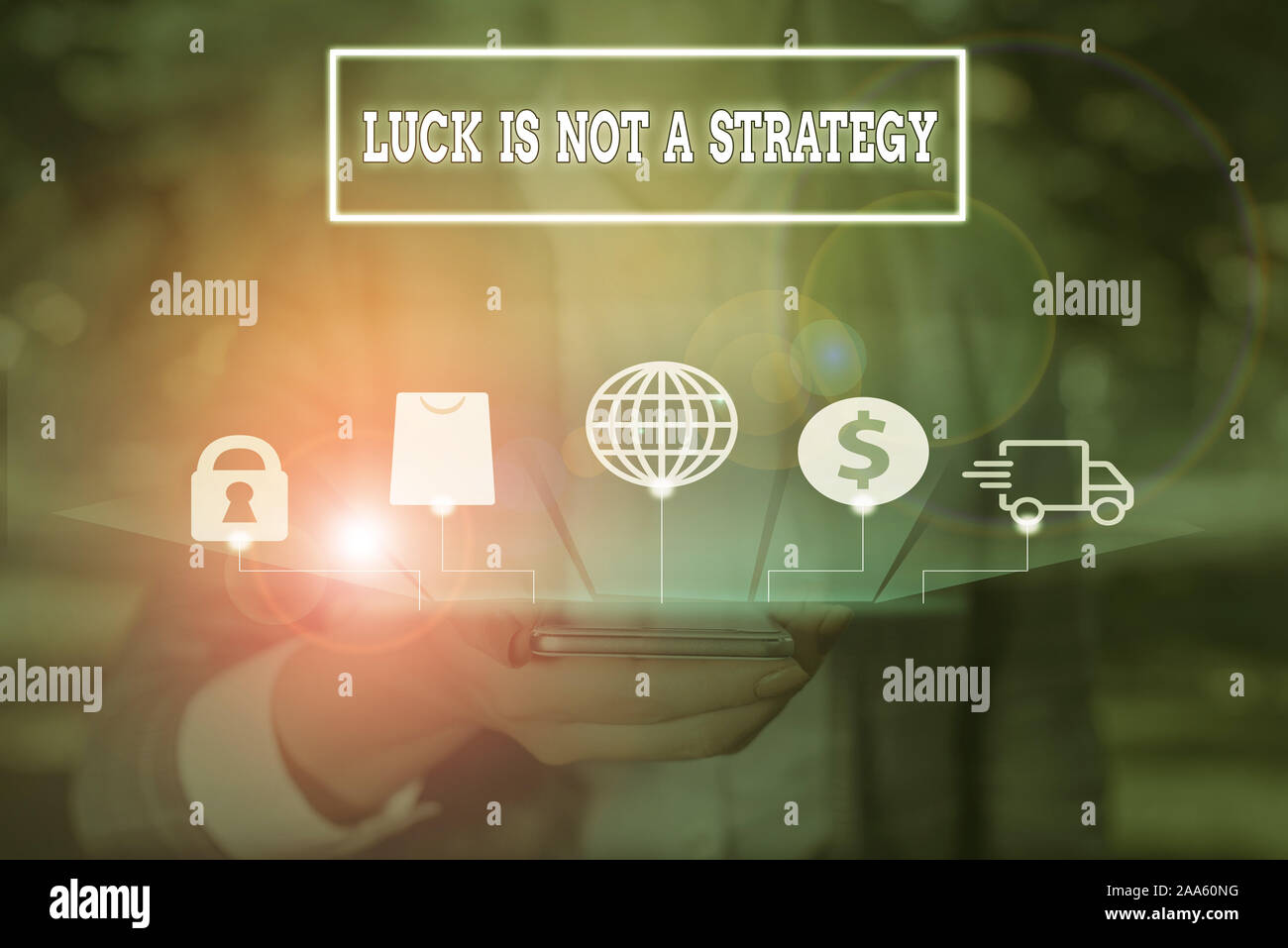 Handwriting text writing Luck Is Not A Strategy. Conceptual photo it is ...