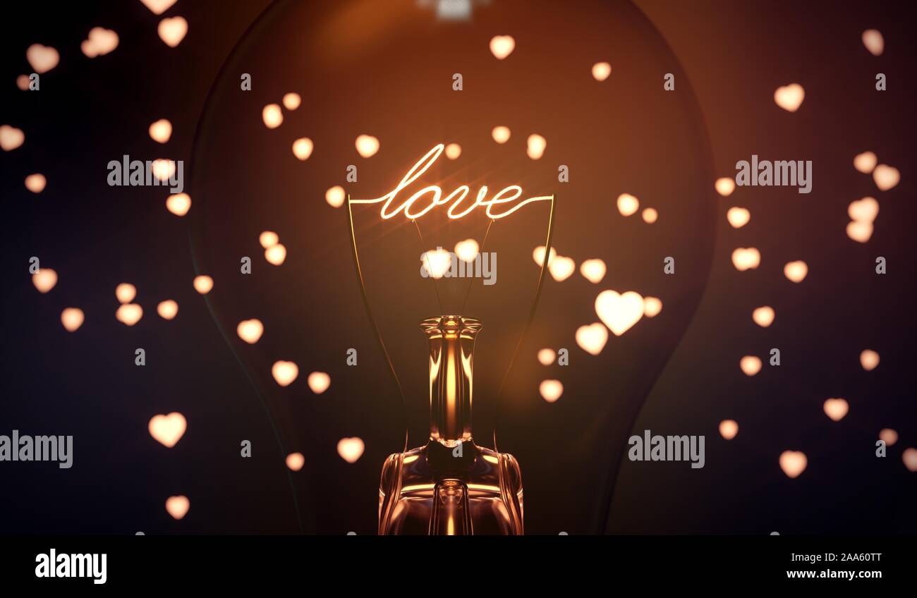Light bulb filament word hi-res stock photography and images - Alamy