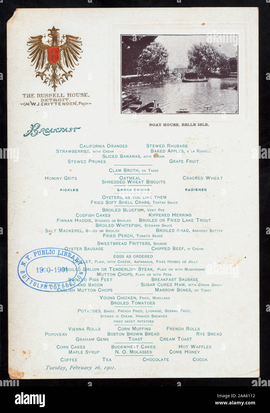 BREAKFAST [held by] RUSSELL HOUSE [at] DETROIT,MICH. (HOTEL); BREAKFAST ...