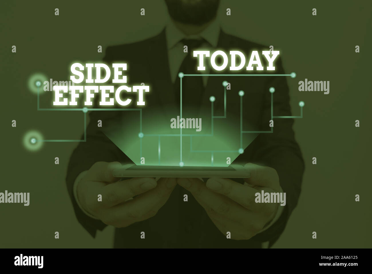 Conceptual hand writing showing Side Effect. Concept meaning typically ...