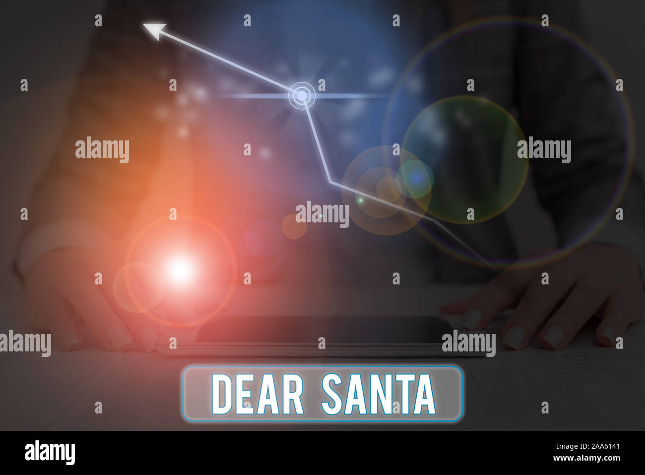 Conceptual hand writing showing Dear Santa. Concept meaning letter ...