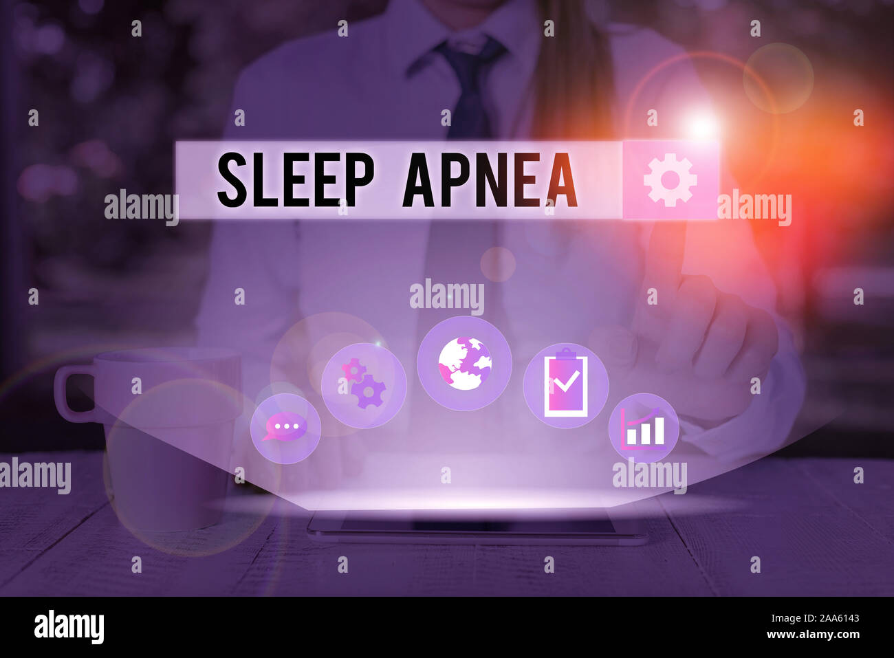 Handwriting text writing Sleep Apnea. Conceptual photo disorder which ...