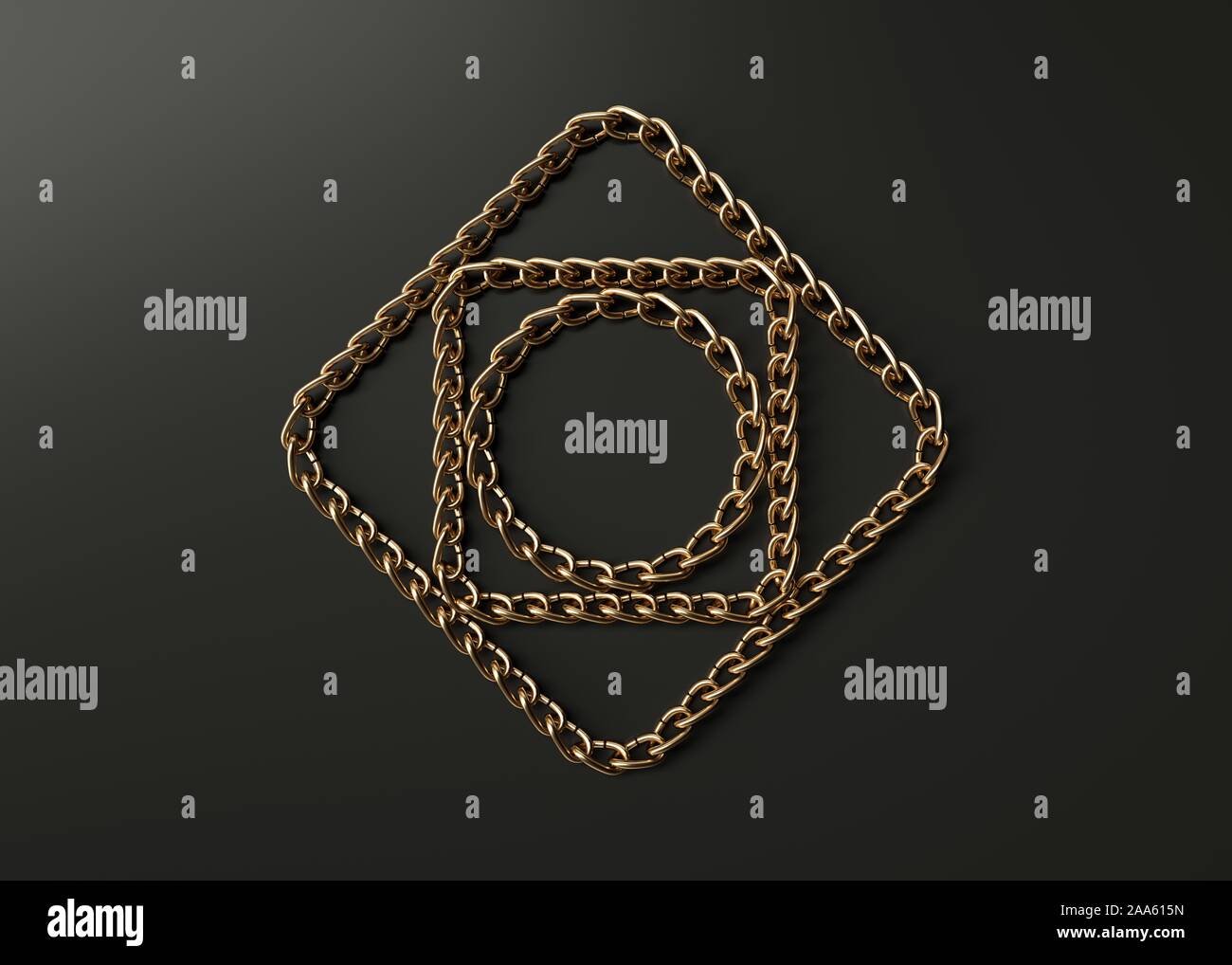 Golden chains motif Stock Photo - Alamy